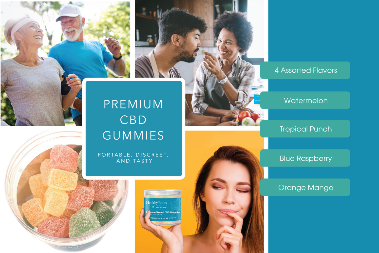 Buy Premium Natural 900mg CBD Gummies| Healthy Roots Hemp