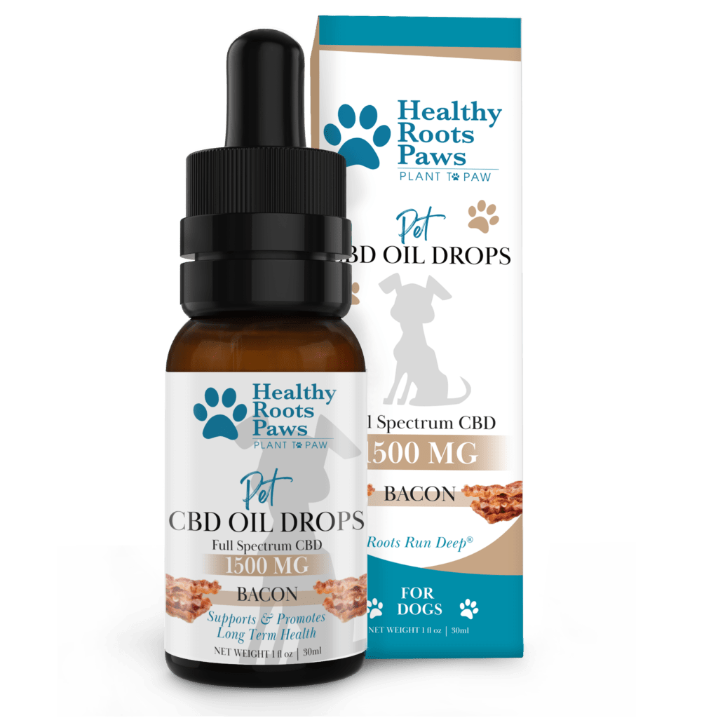 CBD OIL BACON DROPS FOR DOGS - 1500 MG - Healthy Roots Hemp Products